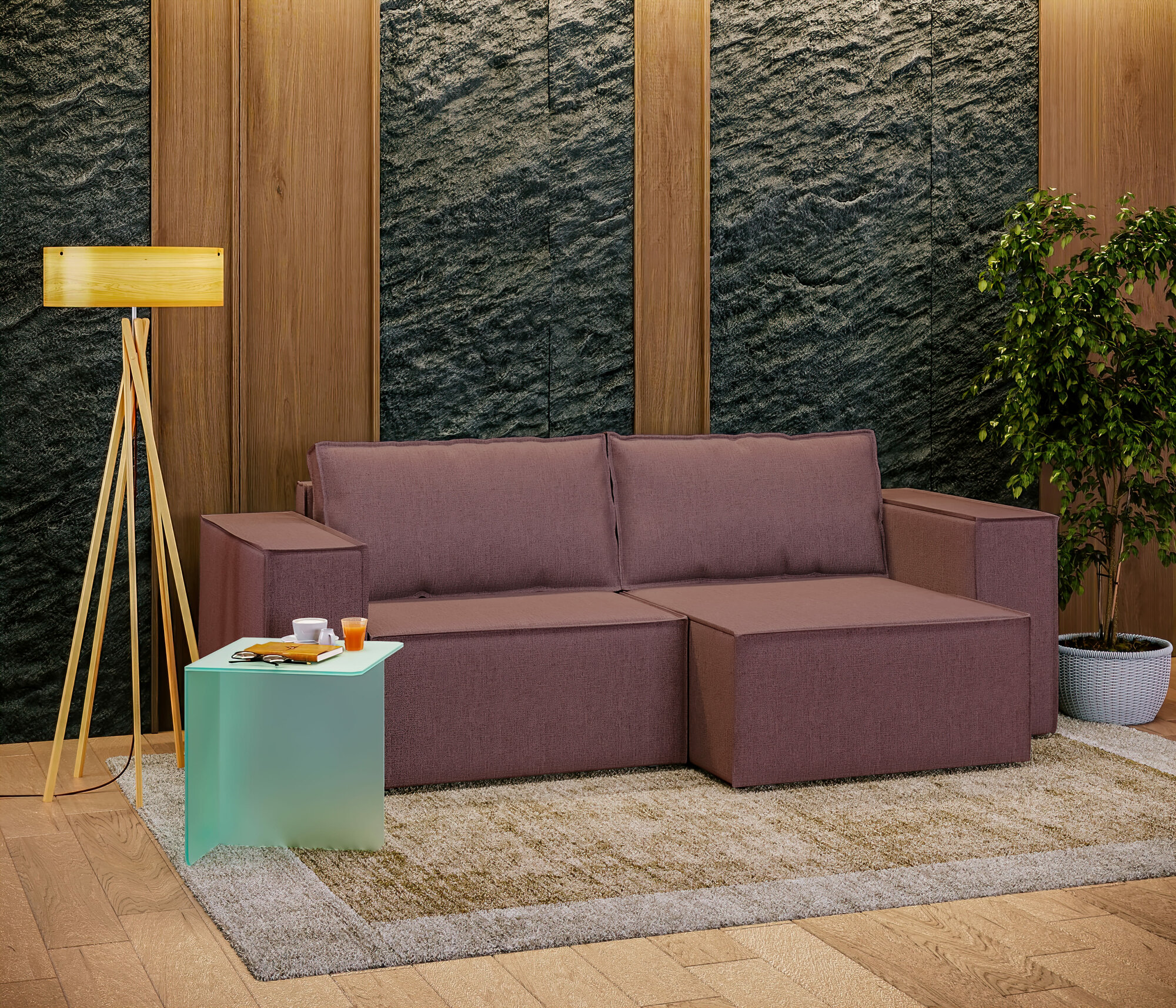 Угловой диван эби, еврокнижка, рогожка саванна плюс демроуз , ППУ