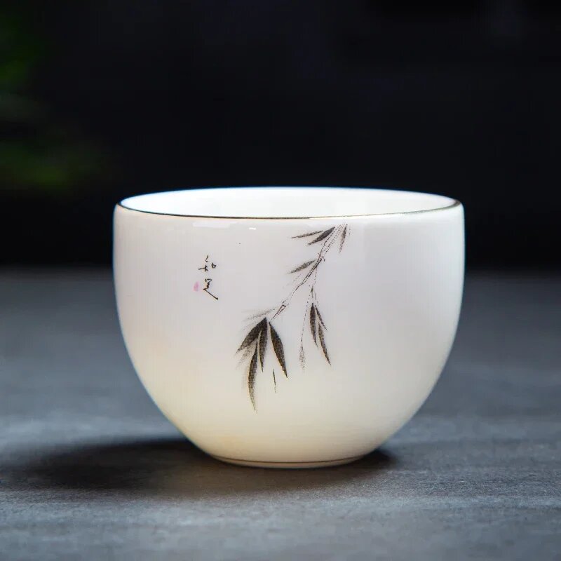 Ручная фарфоровая чашка JINGDE TEA SET, B3 - 6.5x4.7cm 70ml, 6.5x5cm 75ml