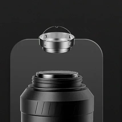 Бутылка для воды большой емкости 2 л, стеклянная бутылка со съемной соломинкой, бутылка для воды из боросиликатного стекла с ручкой для переноски в тренажерном зале, 1.5 л, Черный