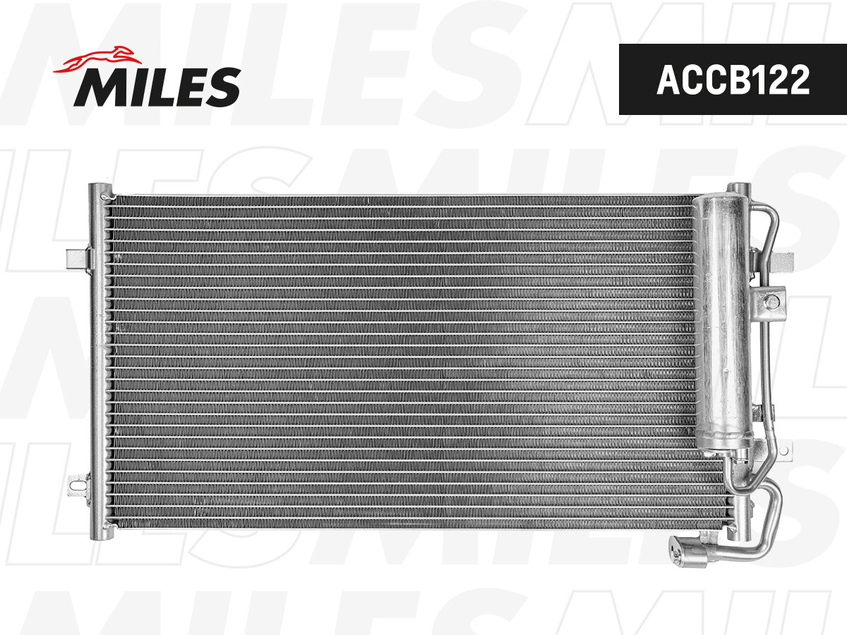 MILES Конденсер (радиатор кондиционера) LADA 2170-72 / PRIORA Halla