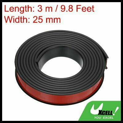 Черная U-образная защитная кромка для мебели 9,8 фута, самоклеящаяся TPE-лента 25 мм, универсальная окантовка для столов, шкафов, полок и ЛДСП, скрывает сколы и придаёт аккуратный вид;