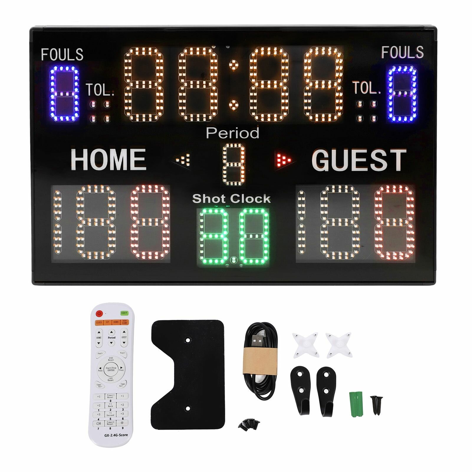 Электронное табло 15-Значный Светодиодный Дисплей Multisport Portable Scoreboard Score Keeper для Спортивных Залов И Центров Отдыха
