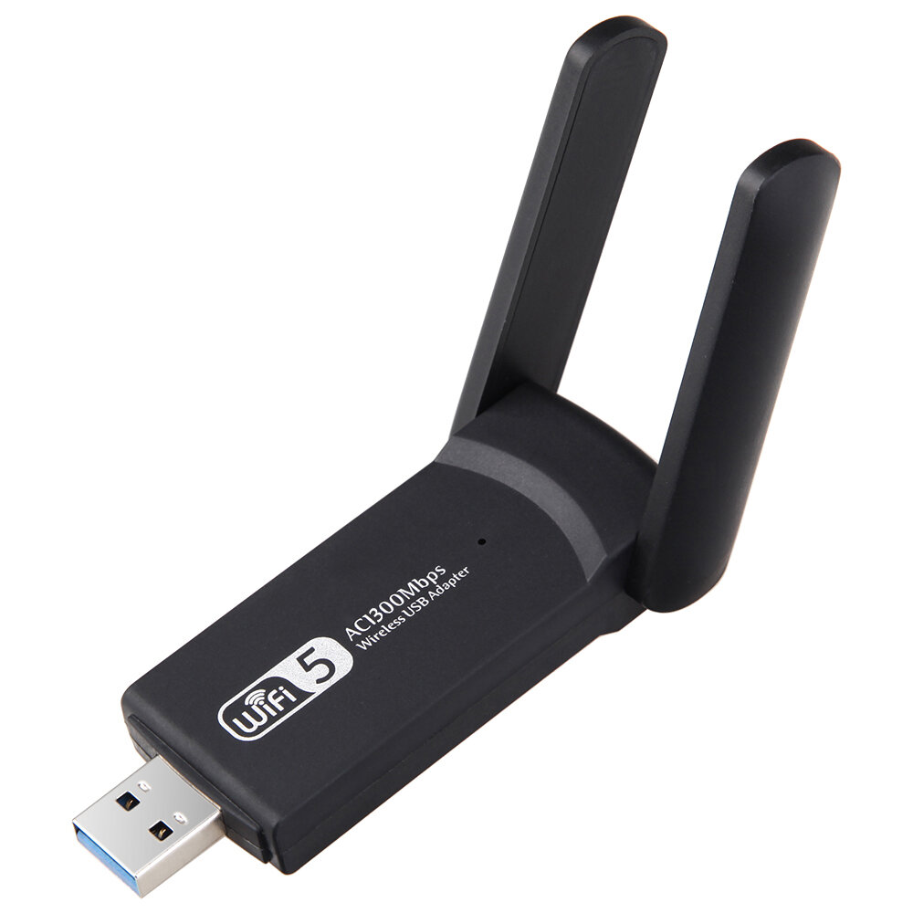 Двухдиапазонный USB Wi-Fi адаптер 1300 Мбит/с 2,4 ГГц 5 ГГц, сетевая карта Ethernet для ПК, ноутбука, Windows и Mac.