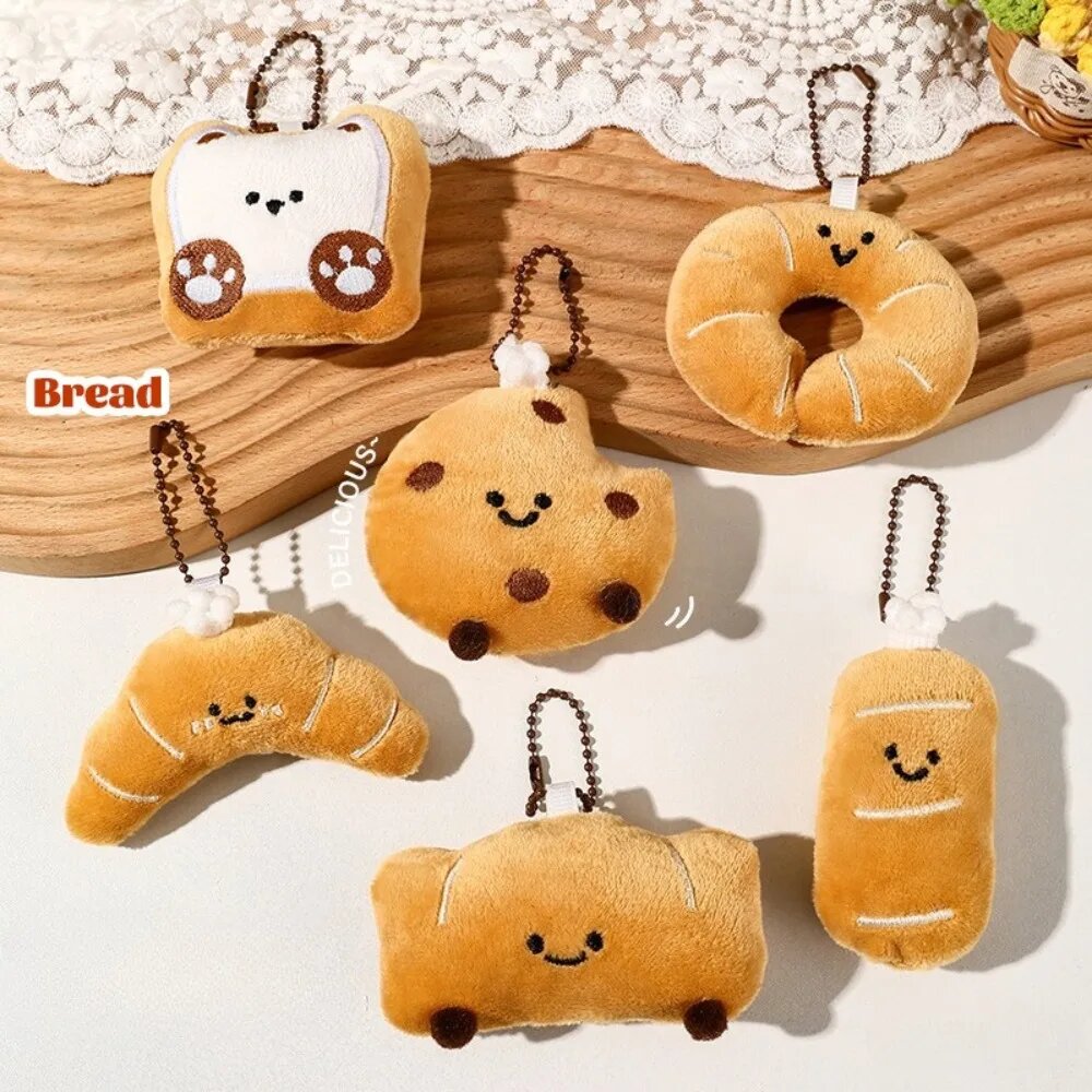 MOONBIFFY Плюшевый брелок с едой croissant