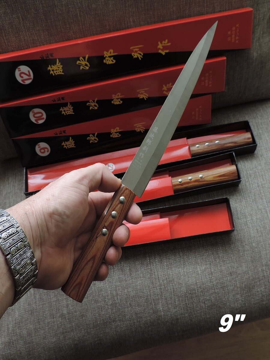 Японский кухонный шеф нож Янагиба, нож самура деба для рыбы, суши