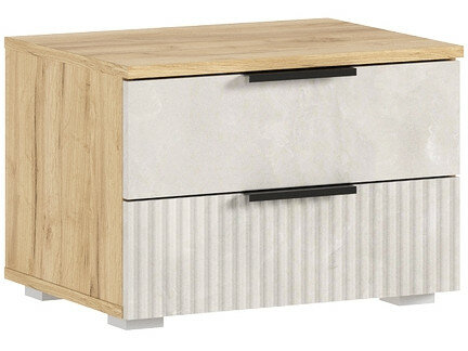 Тумбы прикроватные с двумя ящиками, 2шт в комплекте, Дуб крафт/Мальта