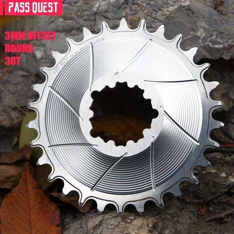 Цепь PASS QUEST 3мм Offset Direct Mount для SRAM Sx Nx Xo Xx 28-38T Silver ROUND 30T
