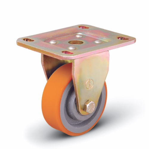 Колесо неповоротное EMES ED02-VBP-125 (г/п 400кг, Ф 125мм), крепление платформа