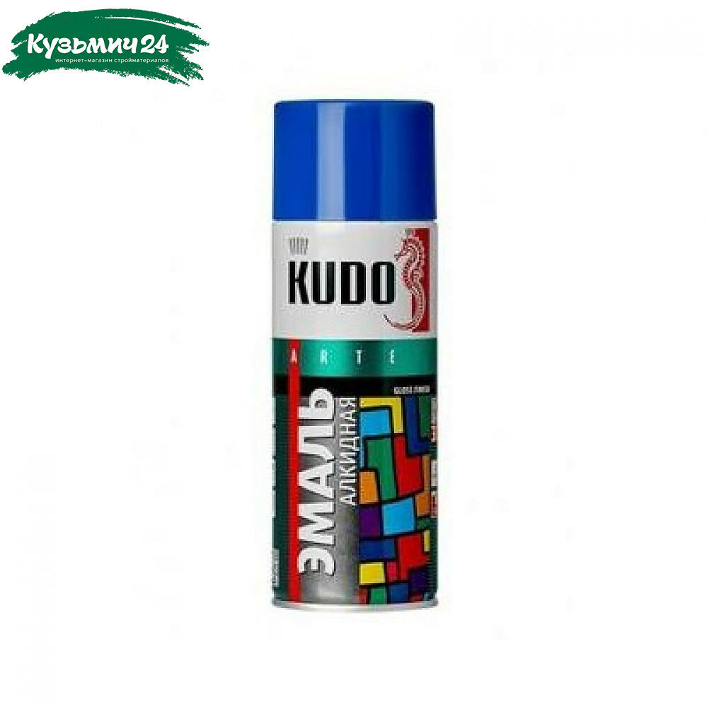 Эмаль Kudo алкидная, синяя 520 мл KU-1011 для декоративной окраски
