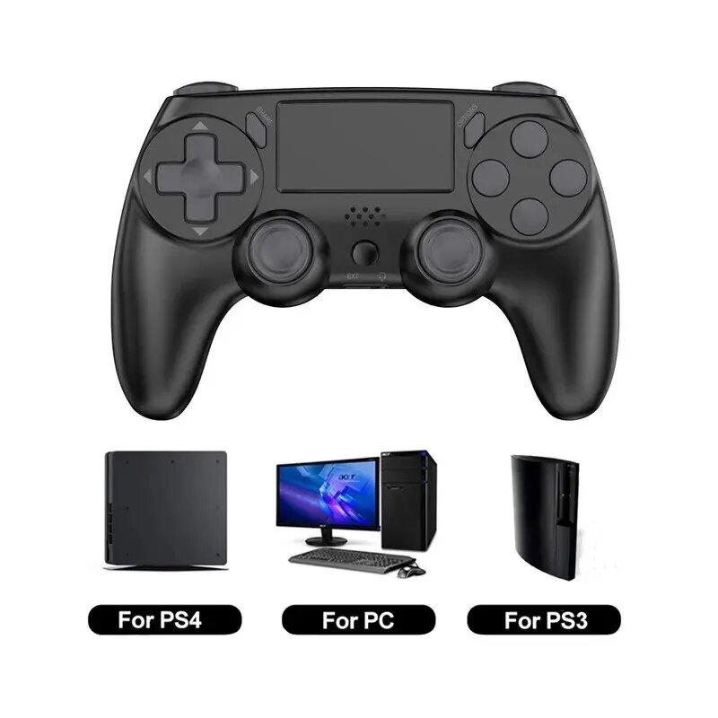 Черный беспроводной геймпад Gaminja для PS4/PS3/PC