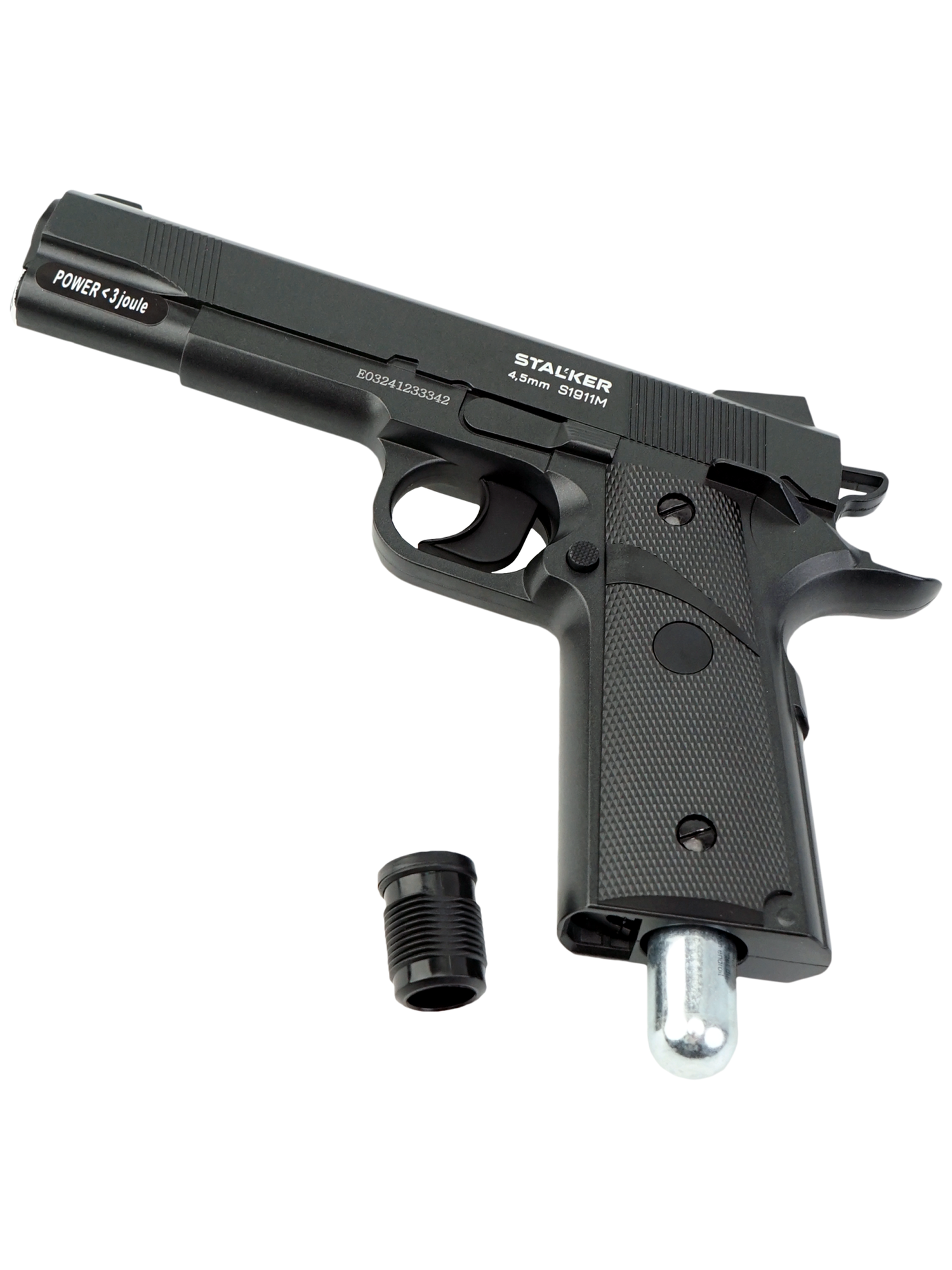 Пневматический пистолет Stalker S1911M, металл (Colt), гладкий ствол