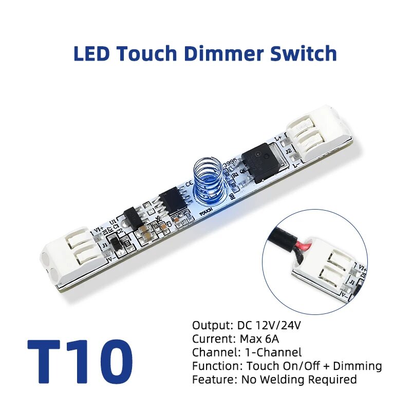 Сенсорный диммер Lebeisenf DIM-T10 для светодиодной ленты 12-24В Touch Dimmer(T10)