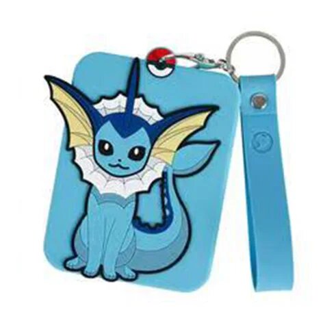 Чехол для карт Pokémon Vaporeon с брелоком, голубой