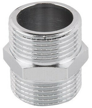 Ниппель латунный наружная-наружная 3/4" AV ENGINEERING хром (AVE303005)