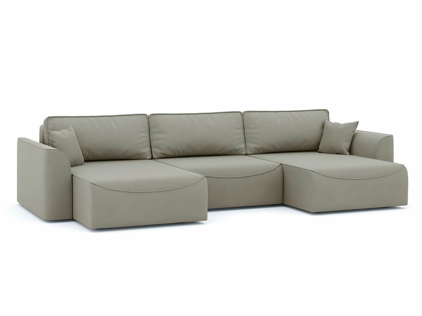 П-образный диван Рафаэль, НПБ, велюр Зара Лайт 04