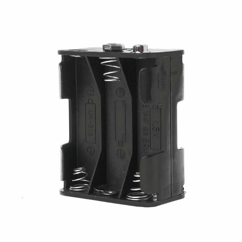 Держатель батареек AA 6x1.5V, Черный