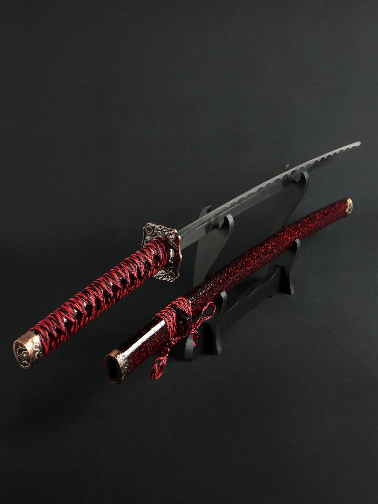 Меч самурайский China Light, сувенир, сталь, ножны мраморные, красный