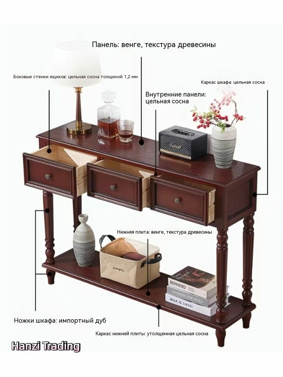 Консоль, 80х30х85 см