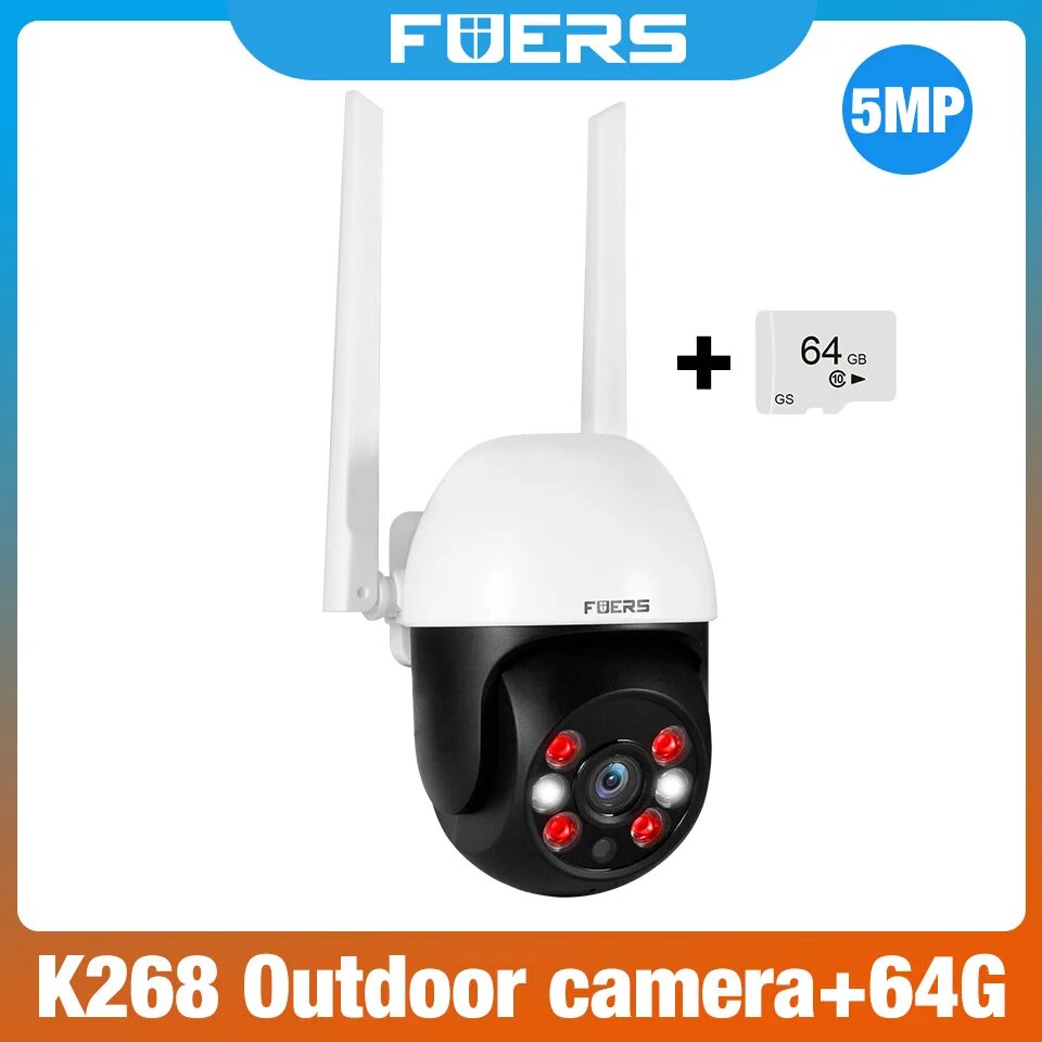 FUERS G64B DIY экран TFT 4,3 дюйма WiFi 4G система безопасности умного дома Tuya с будильником, отображением температуры и влажности, контролем 433MHz — наружная камера с 64G