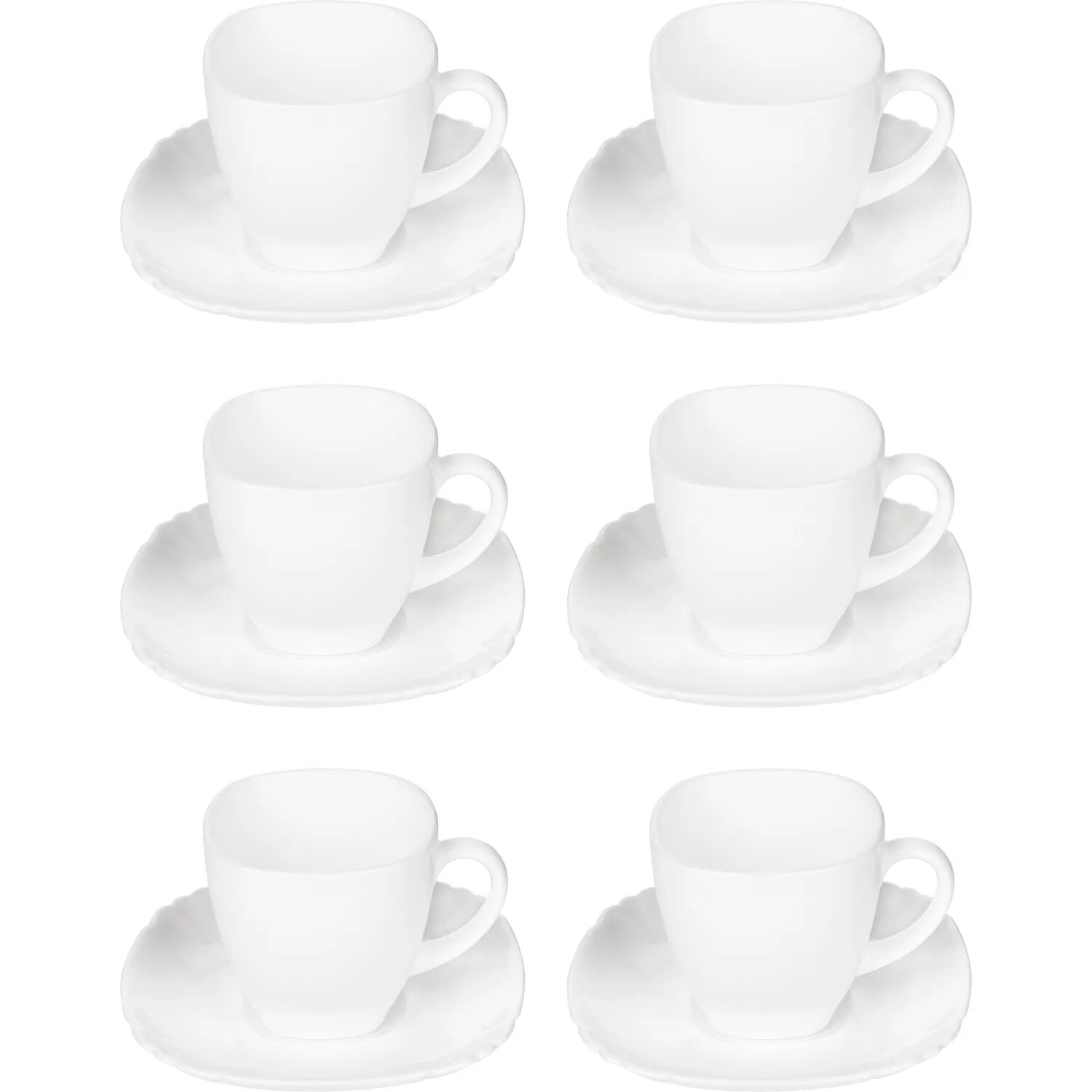 Набор чайный бэйсик белый 12пр 220мл