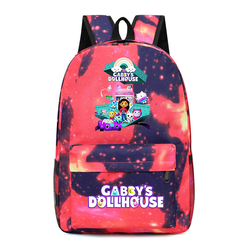 Периферийный рюкзак Gaby's Dollhouse с мультяшной анимацией и принтом, повседневная школьная сумка для школьников 11