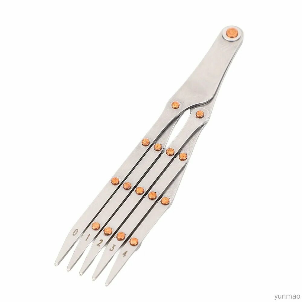 Линейка для измерения равных расстояний из нержавеющей стали, равнопромежуточная линейка, кожаный ремень, 5 зубцов, без функции блокировки