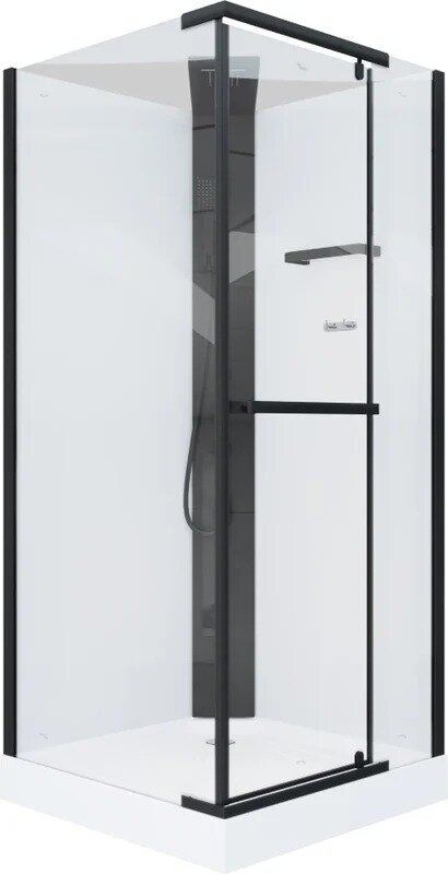 Душевая кабина Cerutti Spa Mimi MiMi90B 90x90, профиль черный /11103