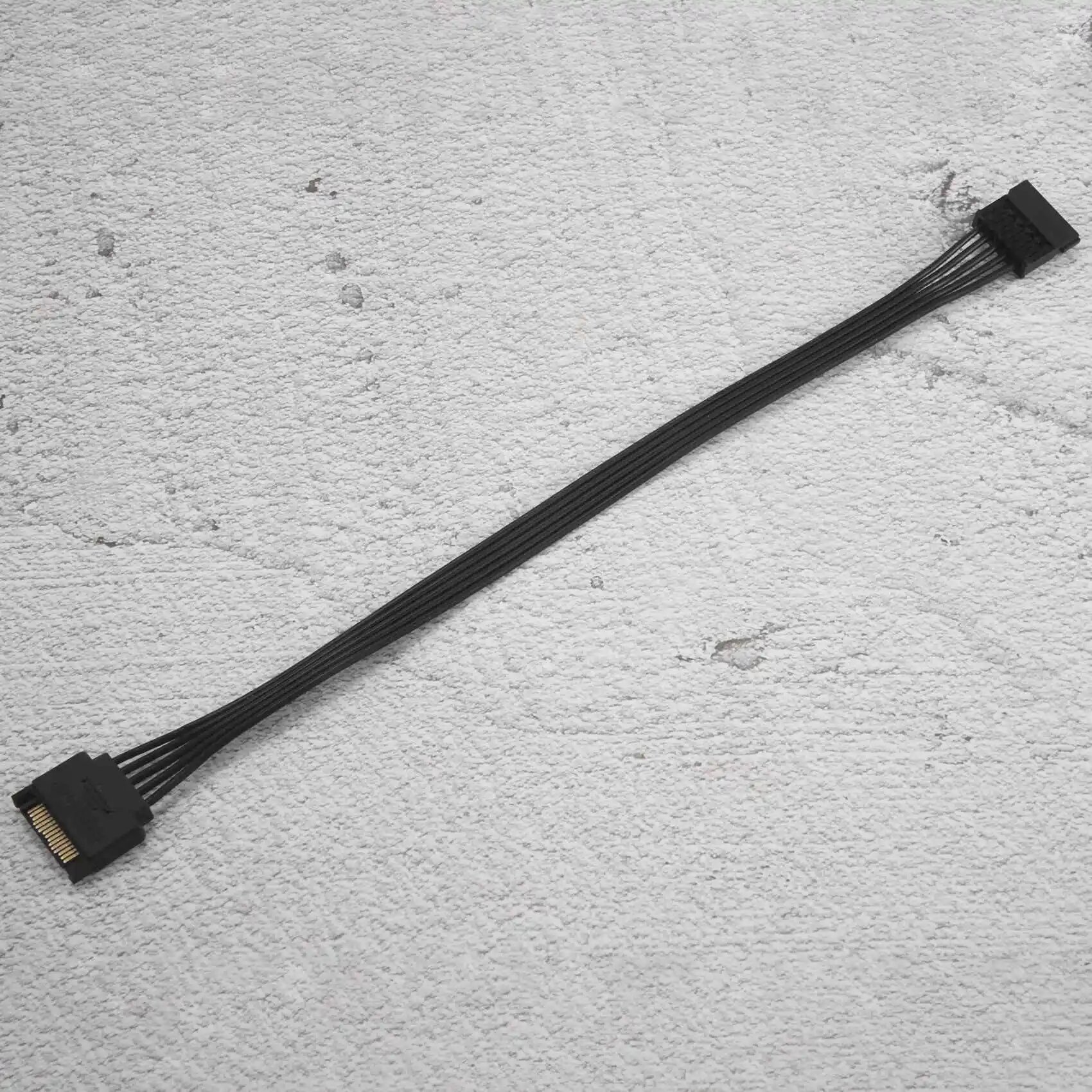 L06A-SATA удлинительный кабель питания, 15-контактный удлинитель SATA «папа-мама», адаптер кабеля питания для жесткого диска, жесткого диска, SSD, 30 см