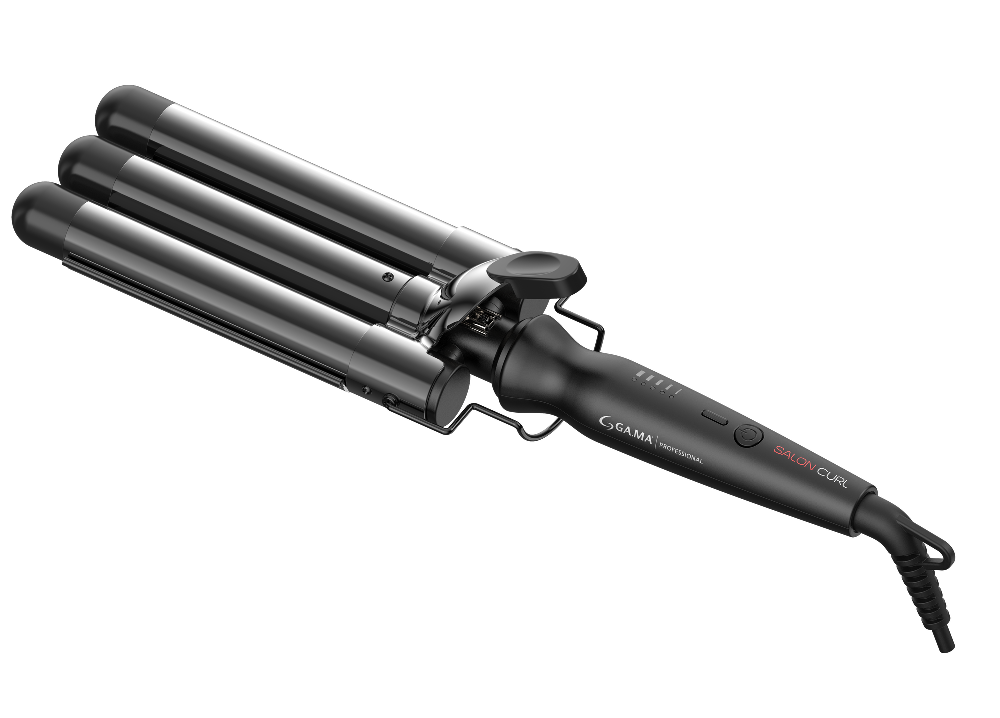 Щипцы для завивки волос GA.MA SALON CURL TRIFERRO, 25 мм, тройные, хром-титановое покрытие