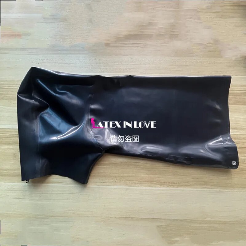 Латексный капюшон для ног с молнией, черный L, Белый, белый