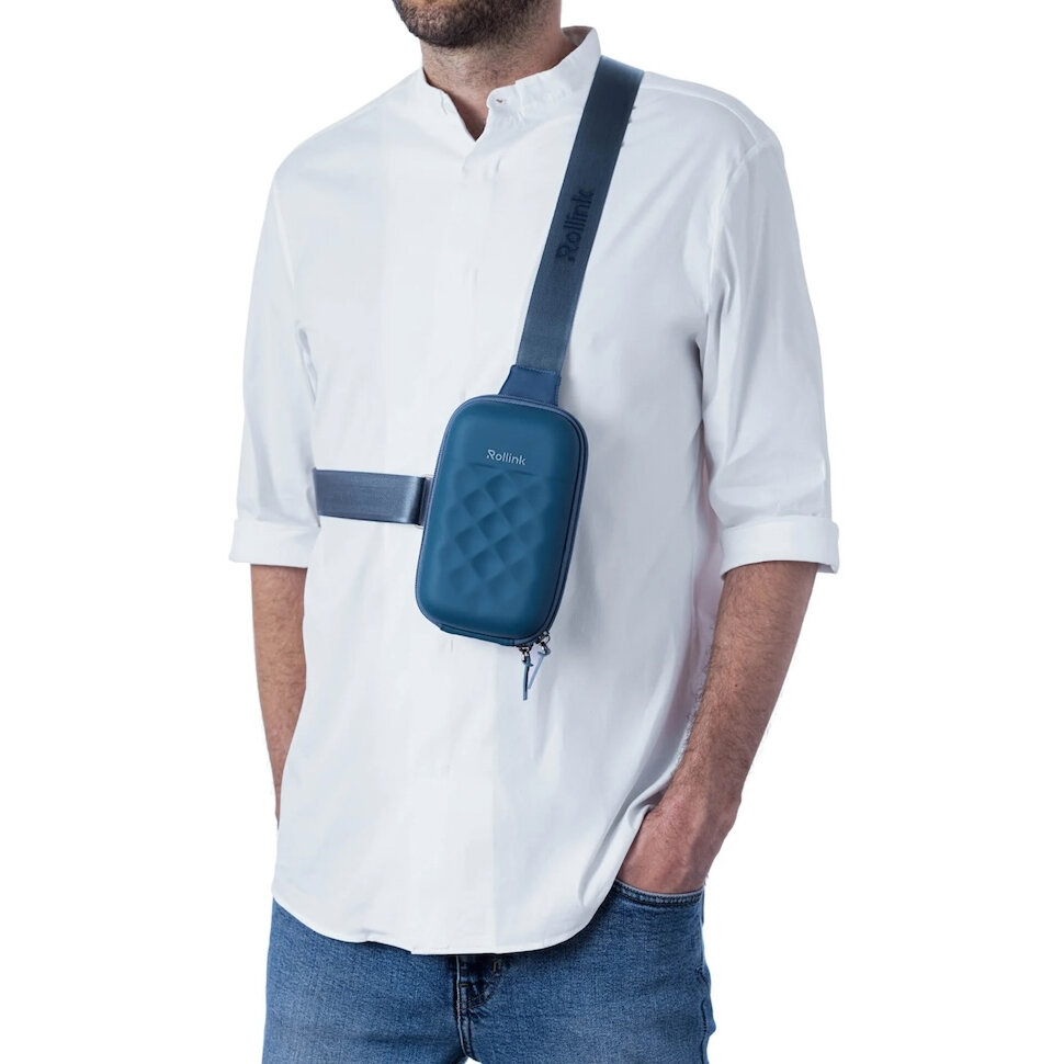 Сумка кросс-боди Rollink Сумка Rollink Go Mini Bag, фактура гладкая, синий — фото 1