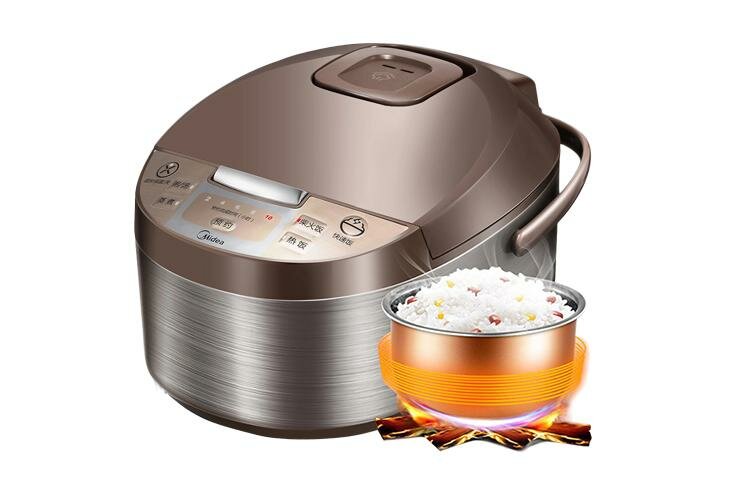 Рисоварка Midea MB-WFD4016 многофункциональная, 4 л, цвет: темно-коричневый, функция задержки старта