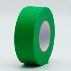 Цветной малярный скотч бумажный Зеленый, 20m 1cm, Green