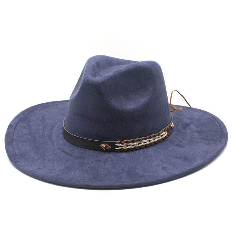 Многоцелевая Джазовая шляпа из замши Женщины Осень Декор Войлок / MOM-008