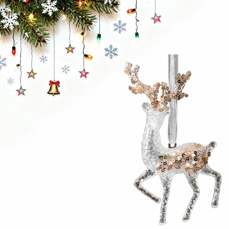 Рождественская Акриловая Подвеска В Виде Снежинки