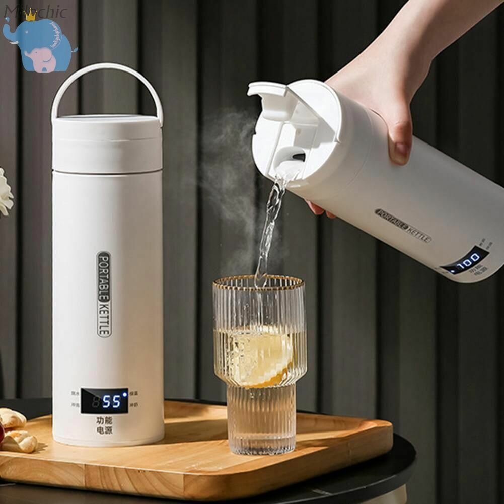 Портативная маленькая электрическая чашка для воды, ЖК-дисплей, нержавеющая сталь 304, четырехступенчатый контроль температуры