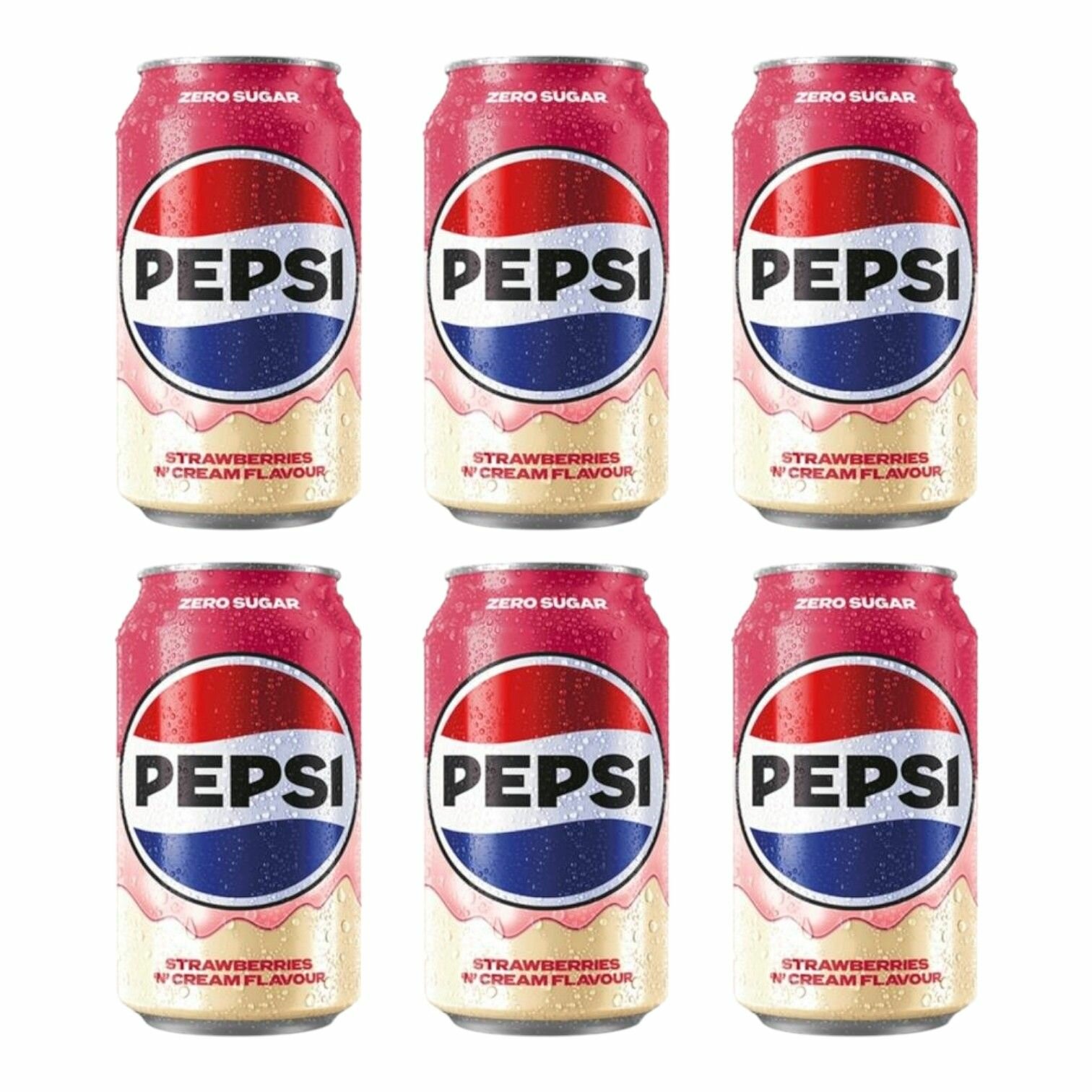 Газированный напиток Pepsi Strawberries N Cream Flavour, 330 мл х 6 шт