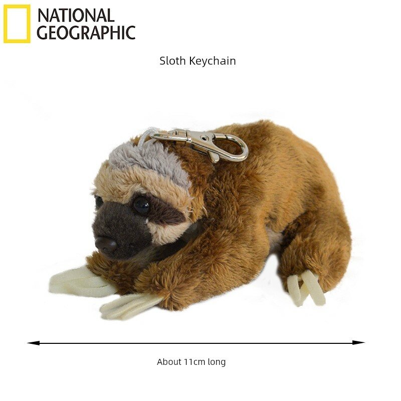 Плюшевая игрушка-брелок National Geographic Oule, подвеска для рюкзака, украшение для ключей, свадебный сувенир Ленивец