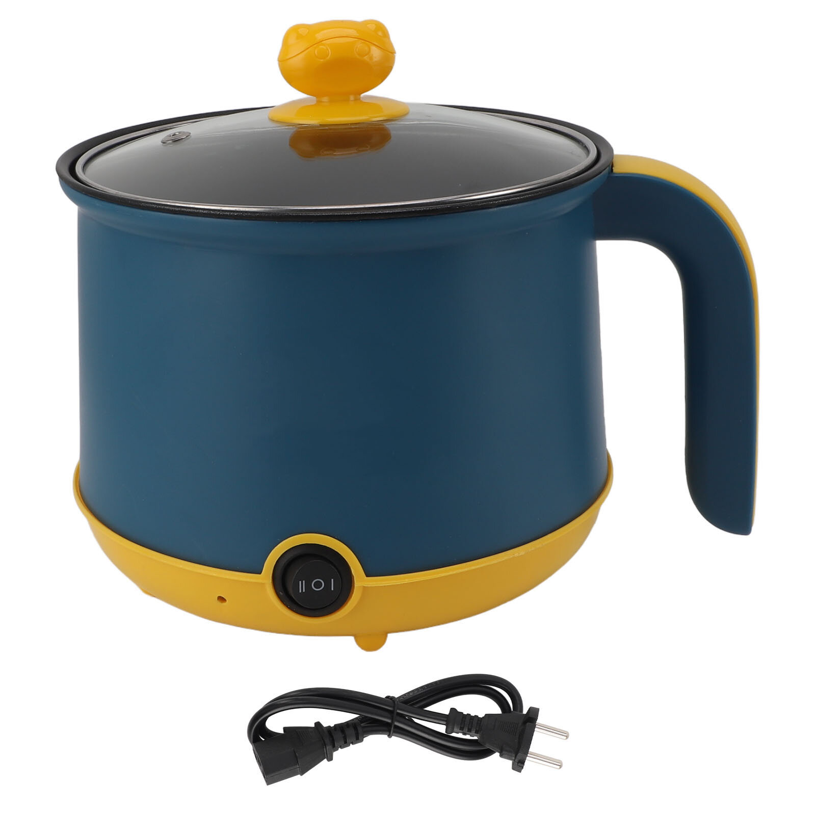 Electric Mini Hot Pot 1.8L 600W Non Stick 2 Levels Adjustable Stainless Steel Cooker Rapid Noodles EU Plug 220V