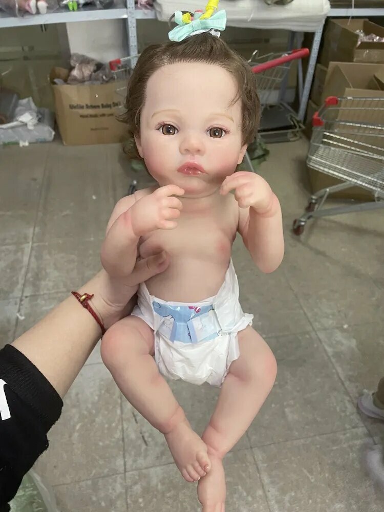 45см силиконовая кукла-реборн, reborn девушка meadow