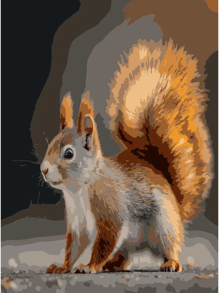 Картина по номерам белка