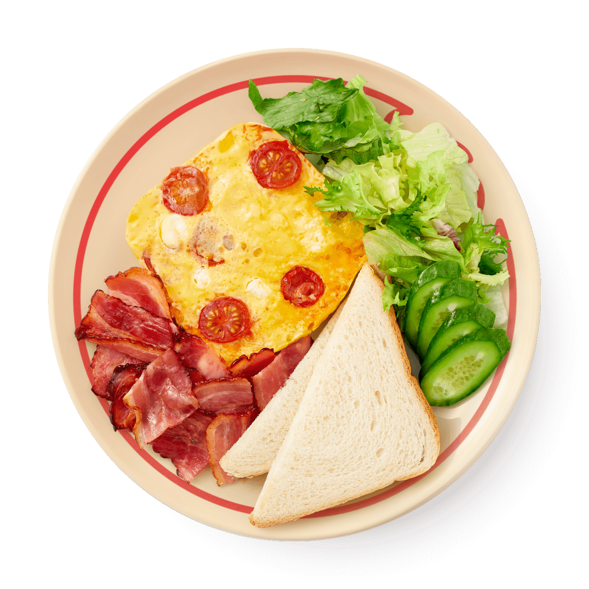 Омлет с беконом "Есть Горячее", с творожным сыром, жареный, 220 г