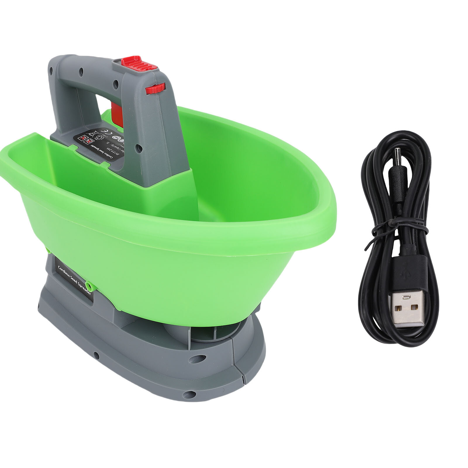 Ручной разбрасыватель мощности 3 л, доступен круглый год, разбрасыватель с питанием от USB-аккумулятора для удобрений, каменной соли, таяния льда