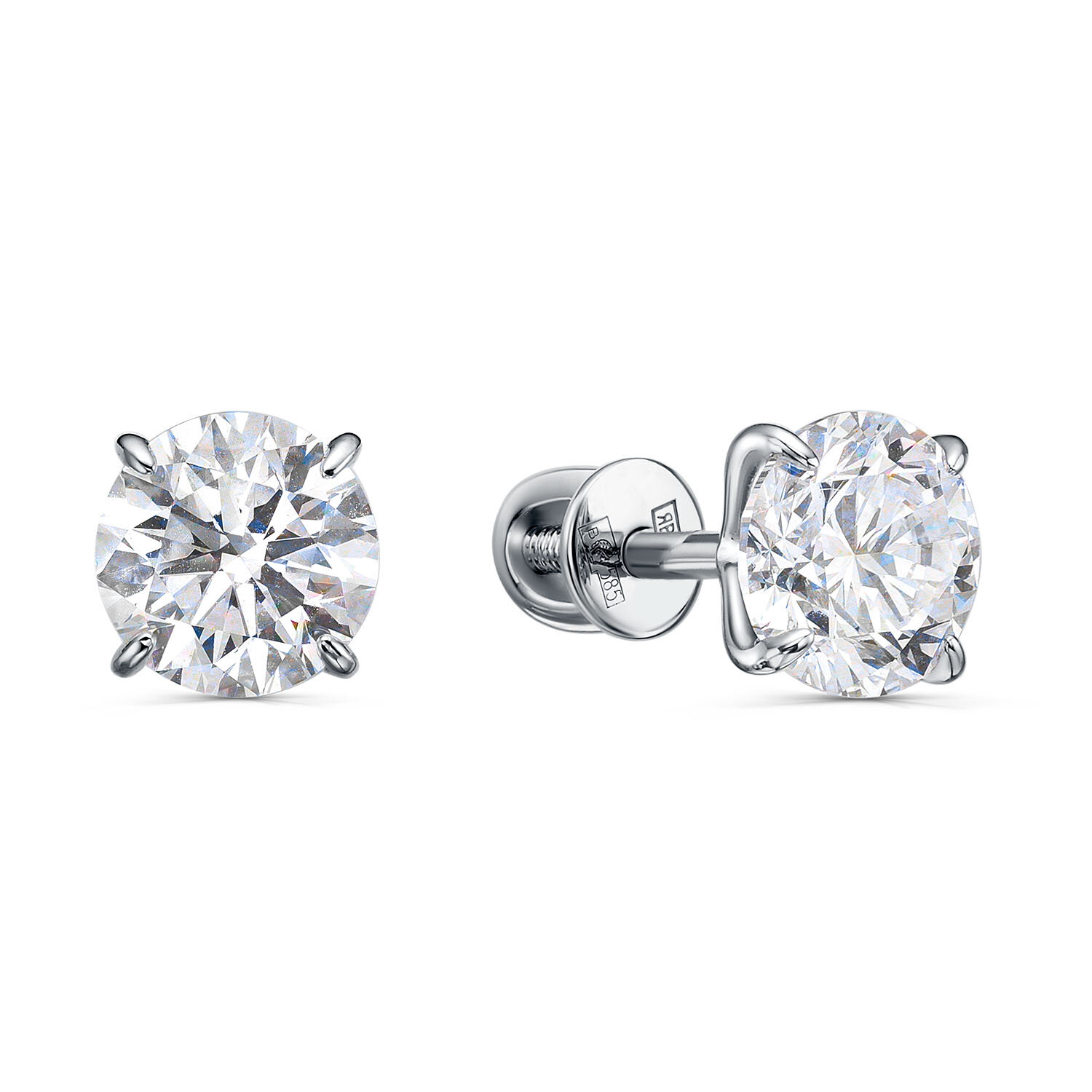 Моносерьга, белое золото, 585 проба