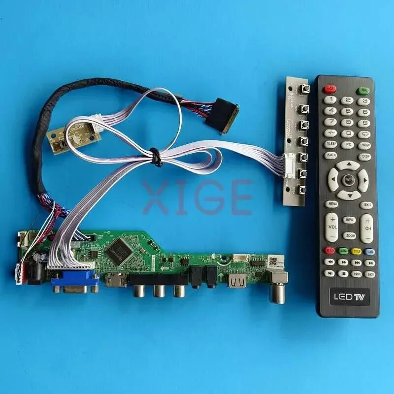 Плата контроллера драйвера для N140BGE-L11/L21/L32/L43/LA3, комплект DIY 1366x768 HDMI + VGA + AV + USB, аналоговый ТВ, экран ноутбука 14 дюймов, 40-контактный LVDS