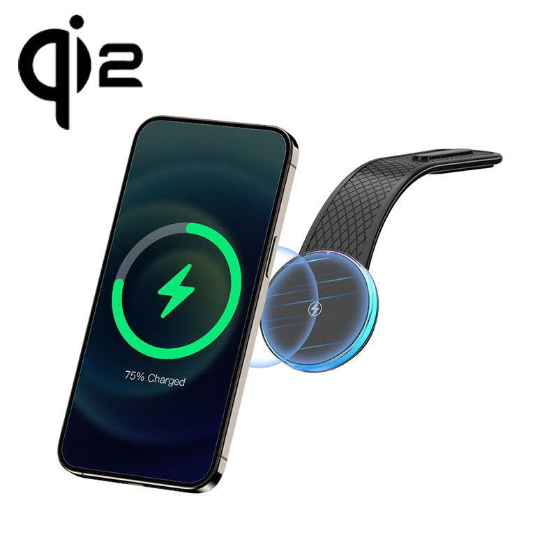 Qi2 MagSafe магнитное беспроводное автомобильное зарядное устройство с присосным складным креплением для телефона