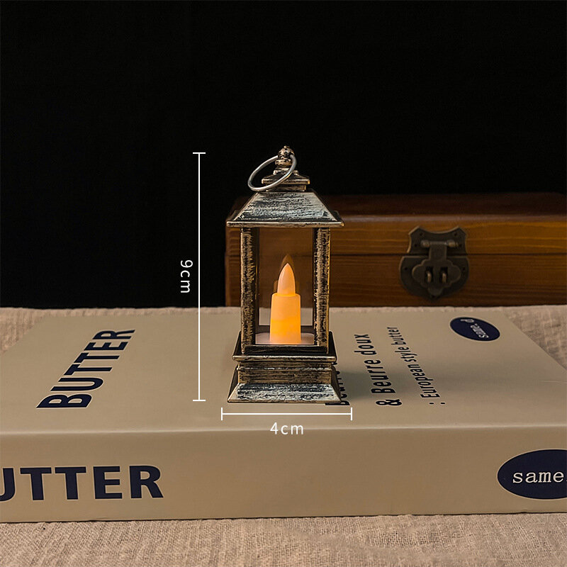 Винтажный мини-ночник LED электронная свеча для домашнего декора, атмосферный свет, реквизит для фото, маленький орнамент