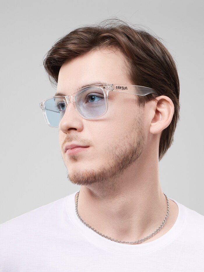 Очки солнцезащитные «OneSun. Wayfarer», uv 400, линза 4.5×5 см, голубые