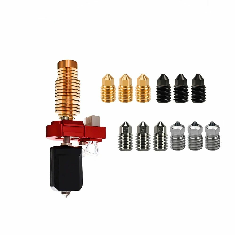 Комплект сопел для Flashforge Adventurer 5M/5M Pro: модернизированная хотэнд-головка, быстросъемное сопло, комплект сопел из закаленной стали.