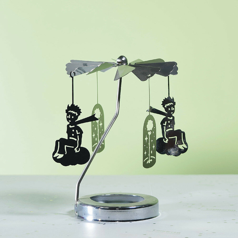 Романтическая ароматическая стеклянная чашка-карусель с оригинальной крышкой, вращающийся подсвечник в виде фонаря.